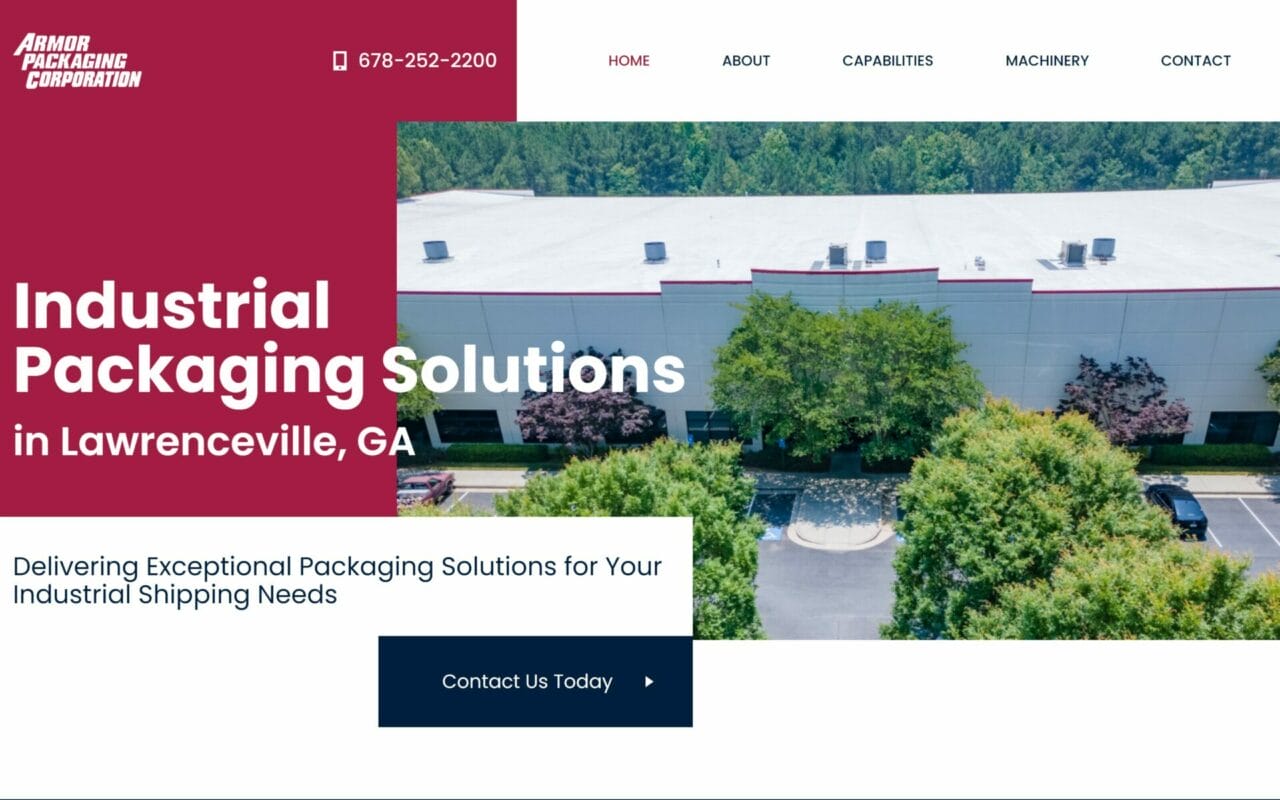 Armor Packaging – Website Genii