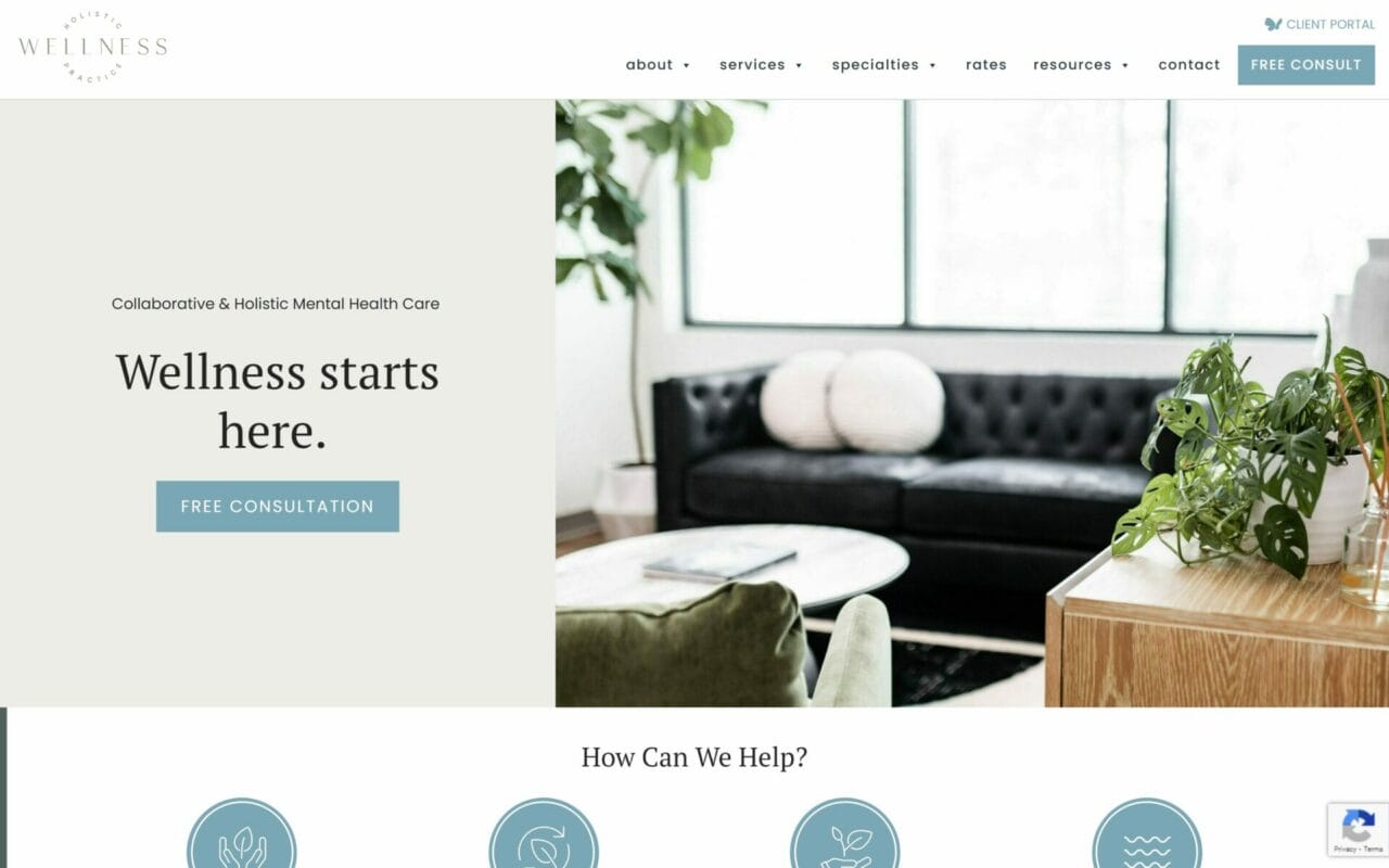 Holistic Wellness Practice – Website Genii